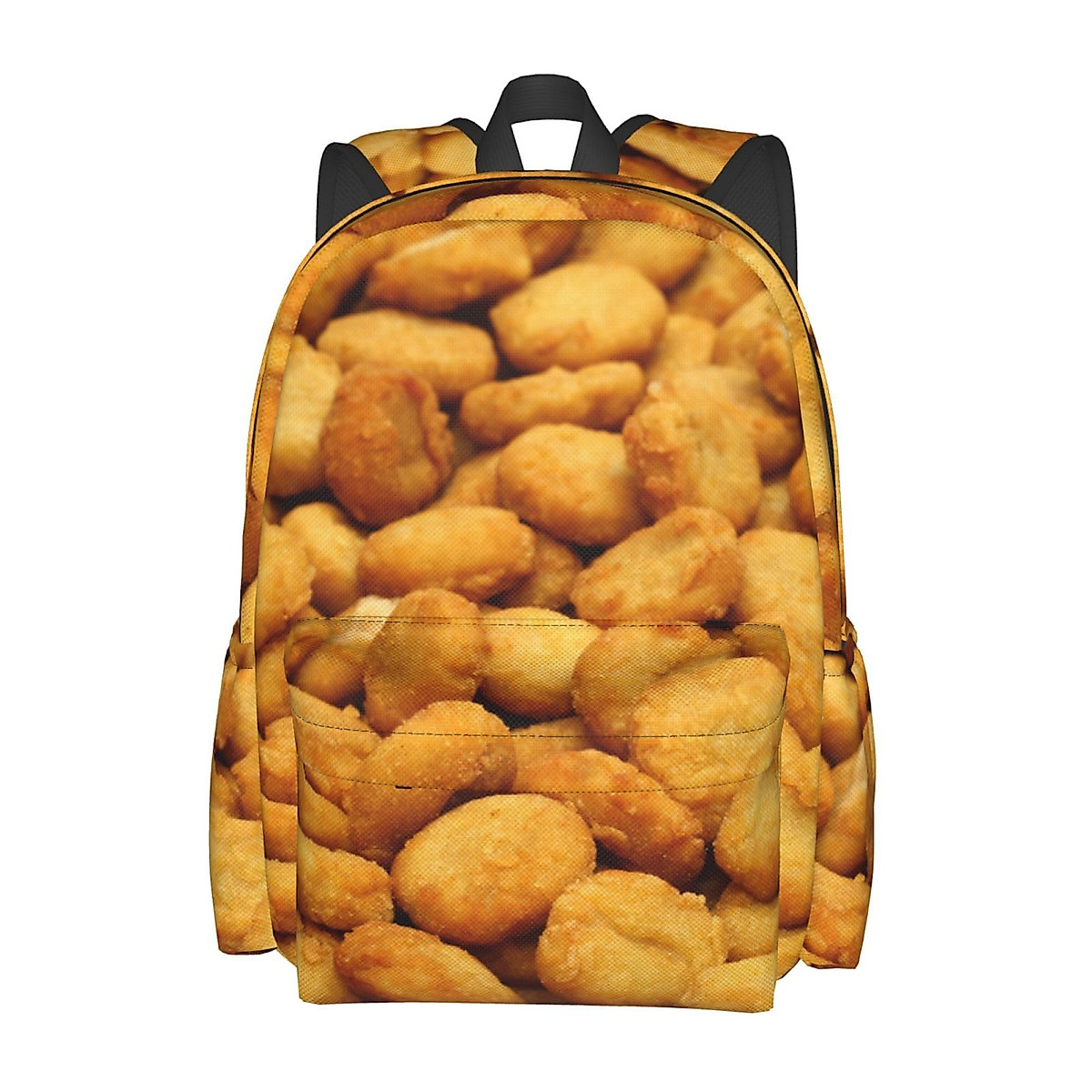 SDERDZSE Funny Fried Chicken Nuggets Pattern Backpack Casual Large Capacity Daypack Lightweight Travel Backpack For Men Women
