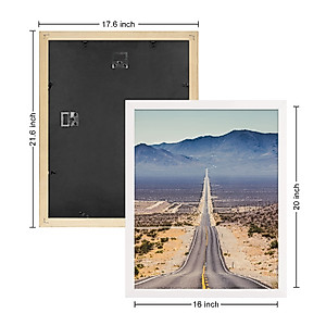 PQSNZ Picture Poster Frame 16x20 Wood Picture Frames Wall Decor Gallery Frames Tabletop Display Puzzle Poster 3 Pack,White,16 by 20