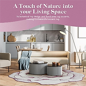 Rose Rug 6ft Round Area Rugs Cute Plush Flower Shaped Rug Circle Girly for Bedroom Floor Living Room Carpet 304 Pink