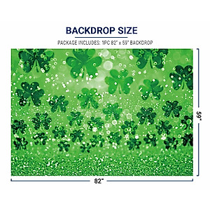 Allenjoy 7x5ft Happy St. Patrick's Day Backdrop Spring Bokeh Sequins Lucky Green Shamrock Photography Background for Children Family Irish Festival Celebration Party Decor Banner Photo Booth Props