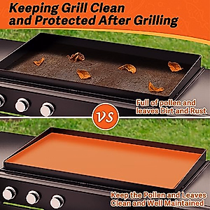 Silicone Griddle Mat for Blackstone, 28-inch Blackstone Griddle Cover, Heavy Duty Food Grade Silicone Griddle Mat-All Season Cooking Surface Protective Cover