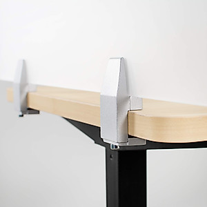 VIVO Universal Privacy Panel/Acrylic Sneeze Guard Desk Clamps, Clamps Only, Fits Desks up to 2 inches Thick, Pack of 2, Silver, PP-CP-01S