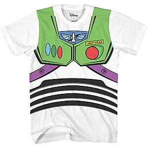Disney Toy Story I am Buzz Lightyear Costume Boys Youth T-Shirt(SM, White)