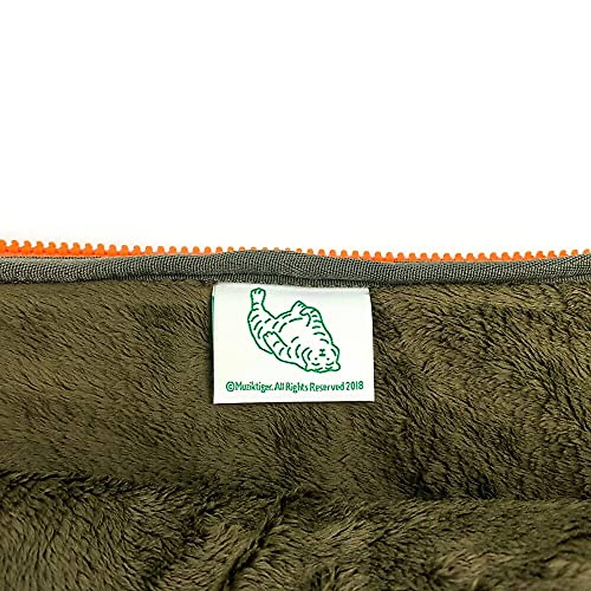 [MUZIKTIGER] 12~14-inch Laptop/Tablet Sleeve, iPad Pouch - Compatible with iPad Pro 12.9-inch, MacBook Air and MacBook Pro 13, HP/Dell/Lenovo/Asus/Acer, with 2 Double Way Zippers - Lazy Tiger