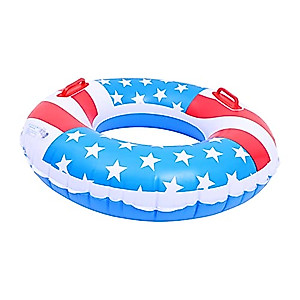 ibasenice 1pc Flag Swimming Ring Inflatable Toys for Kids Toddler Inflatable Pool Summer Toddler Toys Boy Toys Swim Tube Ring Toys Float Water Ring Aquatic Recreation Accessories PVC Beach
