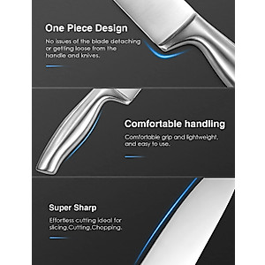 15 Pieces Kitchen Knife Set with Wooden Block Forged Premium German High Carbon Stainless Steel, Classic Triple Rivet Chef Knife, Super Sharp Knives, Perfect Cutlery Set Gift