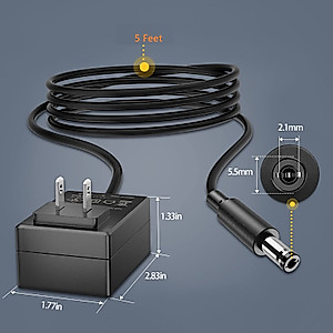 SoulBay 12V Battery Charger for Kids Ride On Car, 12 Volt Power Wheels lkc-120100-e Replacement Power Supply with Indicator Light for Best Choice Products Wrangler SUV Kid Trax Dynacraft Wrangler