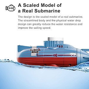 GoolRC Mini RC Submarine for Kids, LSRC-SMI Remote Control Boat Waterproof Diving Toy for Boys and Girls (White)