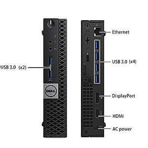 Dell Mini PC OptiPlex 7040 Desktop Computers with Dual 24 inch KOORUI Monitor,Micro PC, Intel i7-6700T 32GB Ram 1TB M.2 NVMe SSD,AX210 Built-in WiFi 6e & Bluetooth 5.2, HDMI, Windows 10 Pro (Renewed)