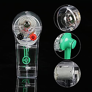 Cryee Handheld Electricity Generator Hand Crank Driven Electric Generator Model, Mechanical Emergency Power Supply Generator Experiment Toy DIY Manual Crank Generator for Home School Display