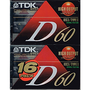 TDK D60 ICE I/Type I Normal Position High Output Audio Cassette Tape