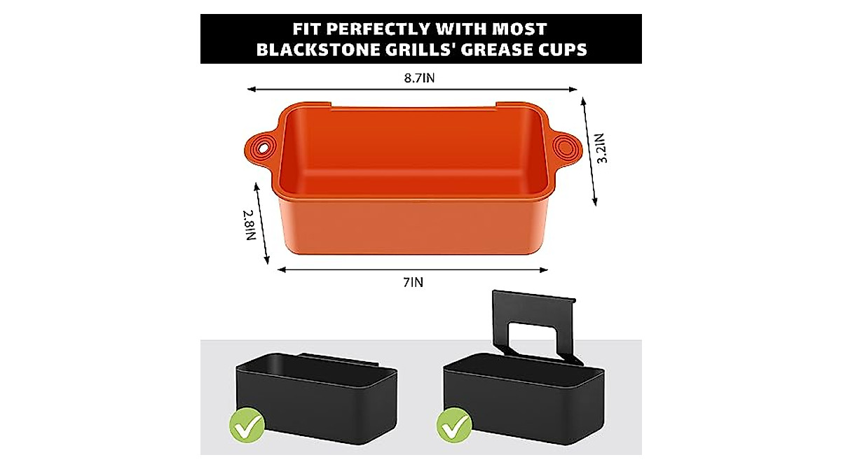 Parutta Silicone Grease Cup Liners - 3 Pack for Blackstone