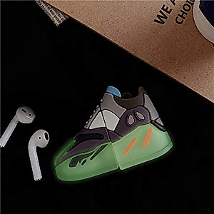 ZAHIUS Airpods Silicone Case Funny Cover Compatible for Apple Airpods 1&2 [3D Sneakers Shoe Design][Best Gift for Girl Boy] (Black)