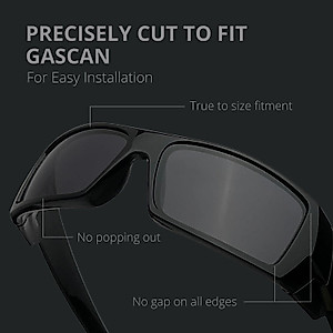 Dynamix Polarized Replacement Lenses for Oakley Gascan | Easy To Install | Fit Perfectly | Solid Black