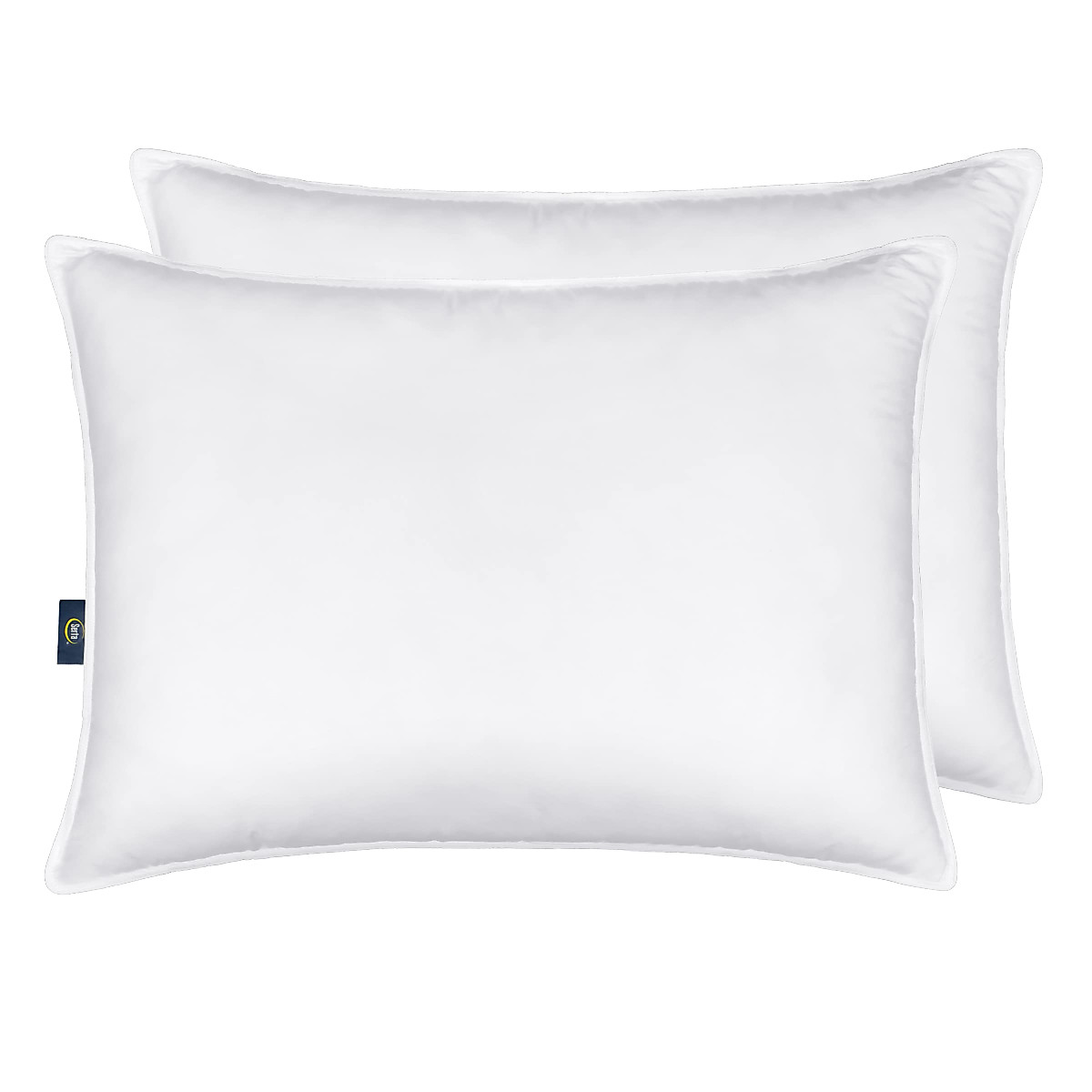 Serta Down Illusion Soft Hypoallergenic Soft/Medium Bed Pillows for Side, Stomach or Back Sleepers (2 Pack), King, White