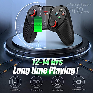 TERIOS Mobile Game Controller for Android – PC Controller – Gaming Remote for Smartphones/PS3/Windows – Instant Play and Turbo Function – Responsive Action Buttons