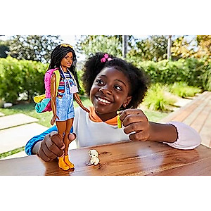 Barbie It Takes Two Doll & Accessories, Brooklyn Camping Playset with Doll, Pet Puppy & 10+ Accessories Including Sleeping Bag