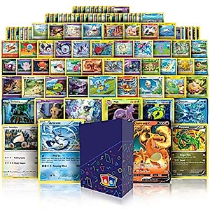 Ultra Rare Power Bundle | 100+ Authentic Cards | 1x Ultra Rare Guaranteed | Legendary, VSTAR, VMAX, V, GX, or EX | Plus Bonus 10x Holos or Rares | GG Deck Box Compatible with Pokemon Cards