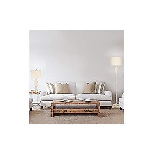 Catalina 22798-000 Rustic Farmhouse Faux Wood Urn Floor Lamp, 59", Distressed White