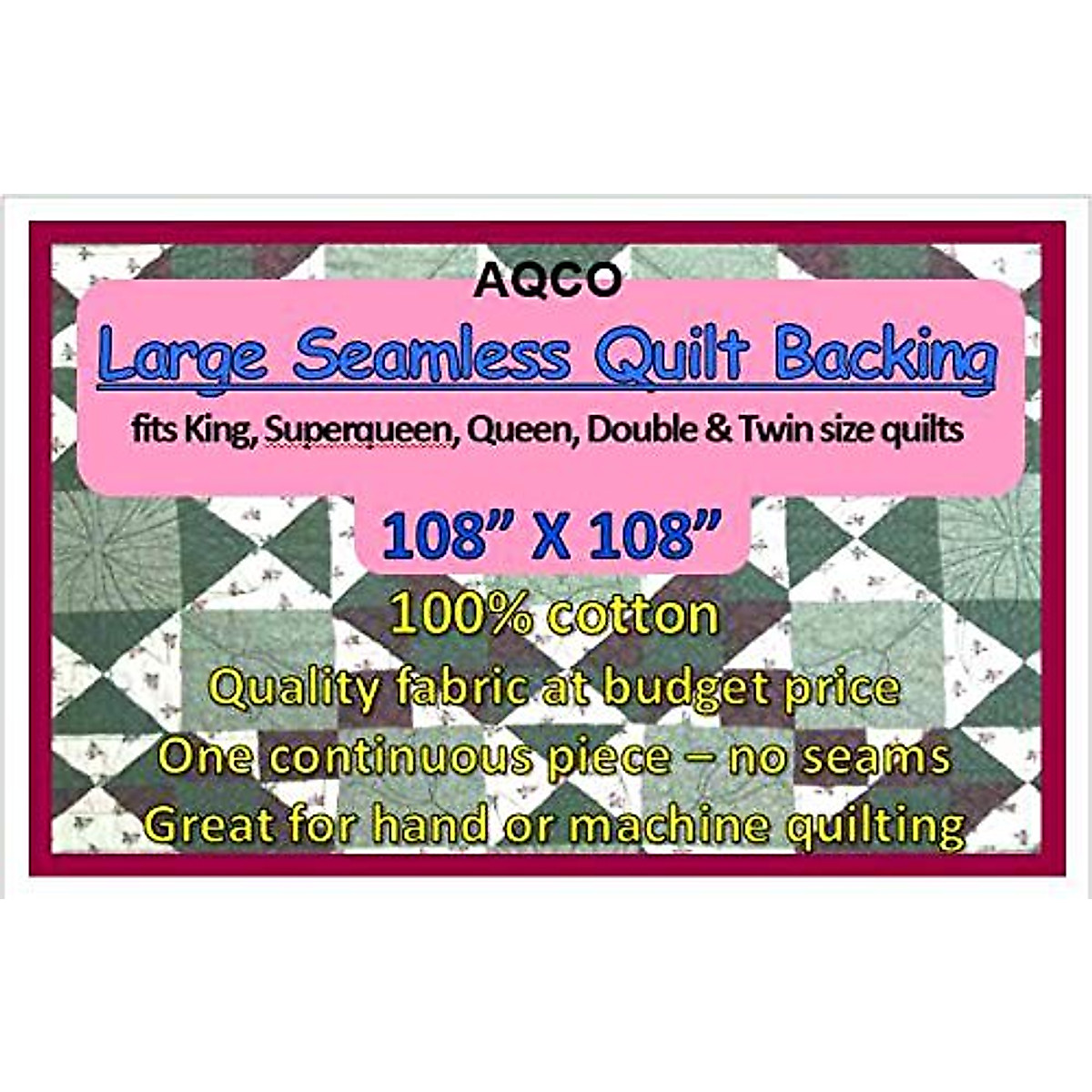 Quilt Backing, Large, Seamless, from AQCO, Magestic Purple, C44395-405