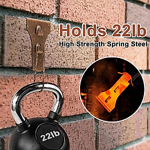 Wollibao XL Brick Wall Clips, Brick Hooks Brick Hangers for Hanging Outdoors No Drill, Fit 2.55 to 2.75 inch Wall Brick, 10 Pack