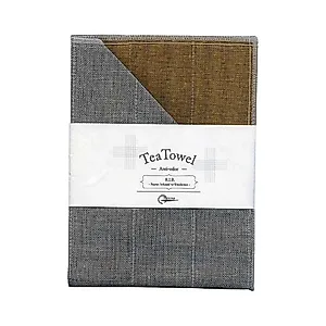 IPPINKA Nawrap Binchotan Tea Towel, Naturally Anti-Odor, Tea Brown x Charcoal