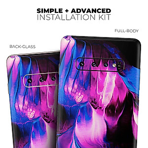 DesignSkinz Liquid Abstract Paint V49 Protective Vinyl Decal Wrap Skin Cover Compatible with The Samsung Galaxy S20 (Screen Trim & Back Glass Skin)