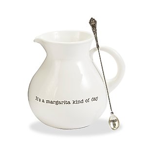 Mud Pie Margarita Pitcher Set, White