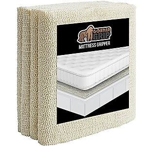 Gorilla Grip Original Mattress Slide Stopper and Gripper, Queen, Keep Bed and Topper Pad from Sliding for Sofa, Couch, Chair Cushion, Mattresses, Easy Trim, Slip Resistant, Grips Helps Stop Slipping