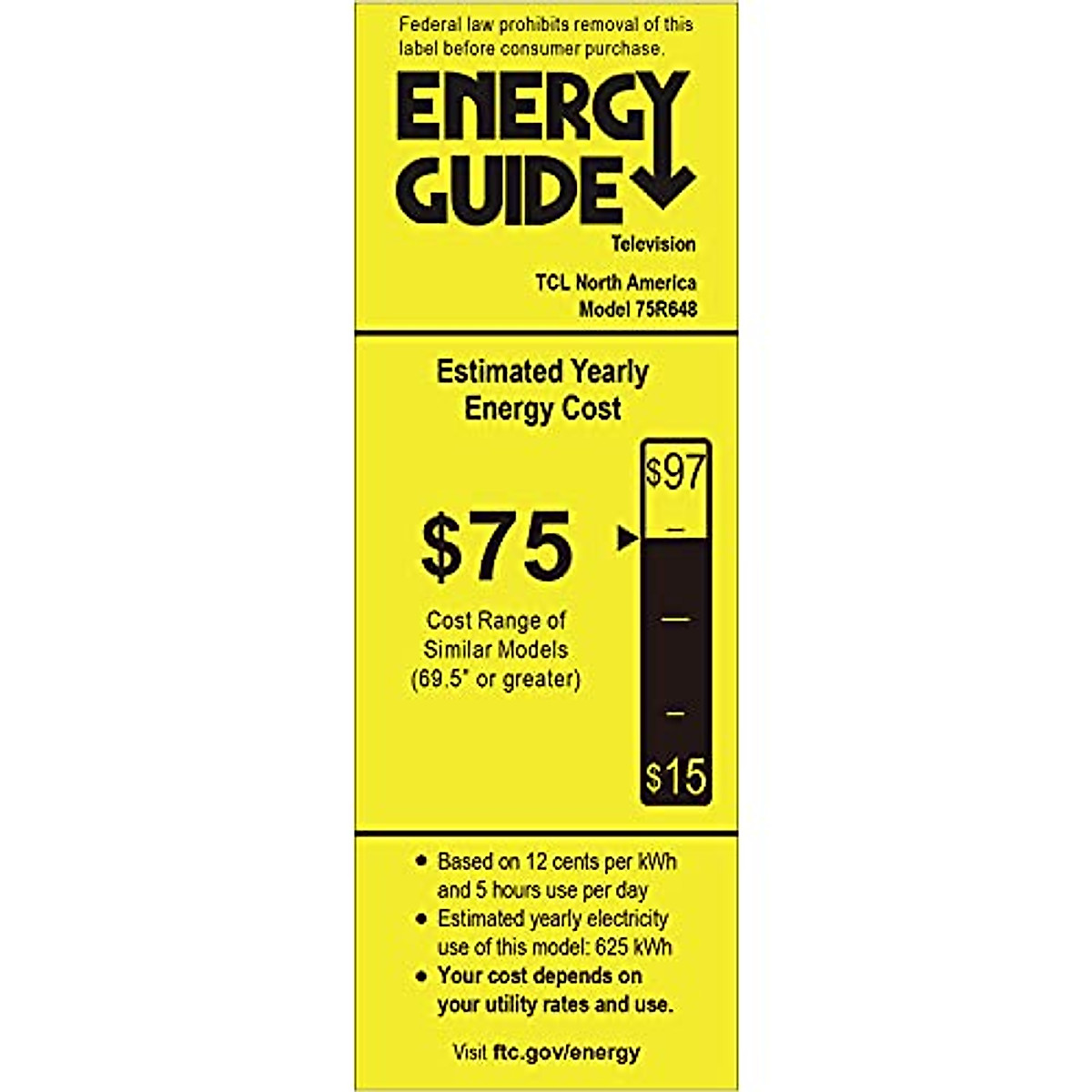 TCL 75-inch Class 6-Series 8K Mini-LED UHD QLED Dolby Vision HDR Smart Roku TV - 75R648, 2021 model