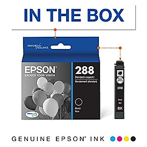 Epson T288 DURABrite Ultra Ink Standard Capacity Color Combo Pack & T288 DURABrite Ultra Ink Standard Capacity Black Cartridge (T288120-S) for Select Expression Printers