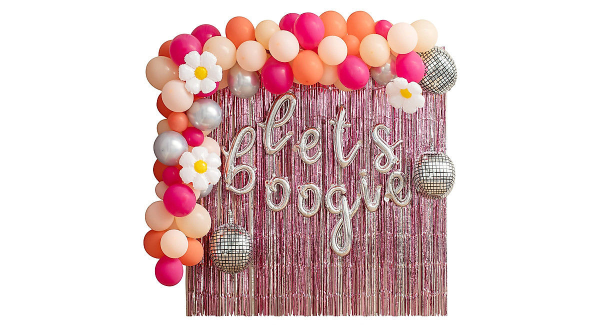 Let's Boogie Groovy Party Decorations Kit - 70s Retro Birthday Set