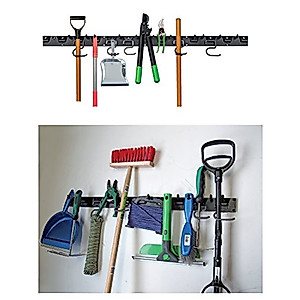 FITOOL Adjustable Storage System 48 Inch, Wall Holders for Tools, Wall Mount Tool Organizer, Garage Organizer, Garden Tool Organizer, Garage Storage