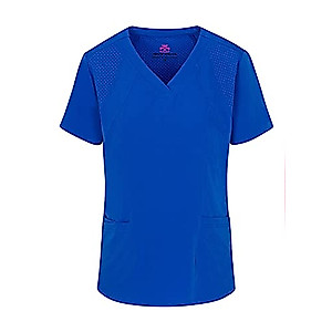 Natural Uniforms Womens Cool Stretch Jogger Scrub Set (True Royal Blue, Medium)