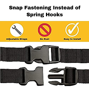 Reflective RV Step Covers 3 Pack - Camper Stairs Carpet with Reflective Strip and Quick Release Snap Fasteners - 22" Wide RV Stair Covers - Wrap Around RV Step Rug - RV Step Cover for a Cleaner RV