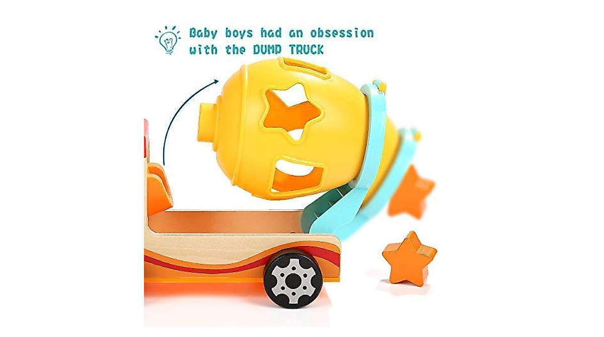 Engaging TOP BRIGHT Dump Truck Shape Sorter Toys for Toddlers