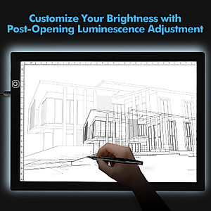 Dorhui Bright Pad Go, Weeding Light Pad for Vinyl Craft Weeding Tools Set, Craft Vinyl Tools with A4 Adjustable LED Light Pad Makes Brighter for Weeding Vinyl, Silhouettes, Cameos, Lettering