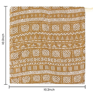 LifeTree Baby Muslin Washcloths, Soft 6 Pack Baby Wash Cloths Unisex for Boys Girls, 70% Viscose from Bamboo and 30% Cotton Bath Face Towels, Bibs for Newborn with Sensitive Skin, 10.2x10.2 inches