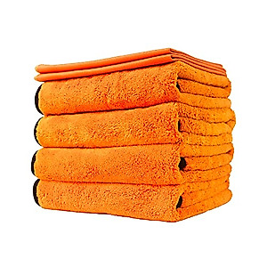 TIIKERI Super Microfiber Towels 6PCS for Cars Washing Polishing and Window Cleaning Supplies etc Multi-Purpose Use
