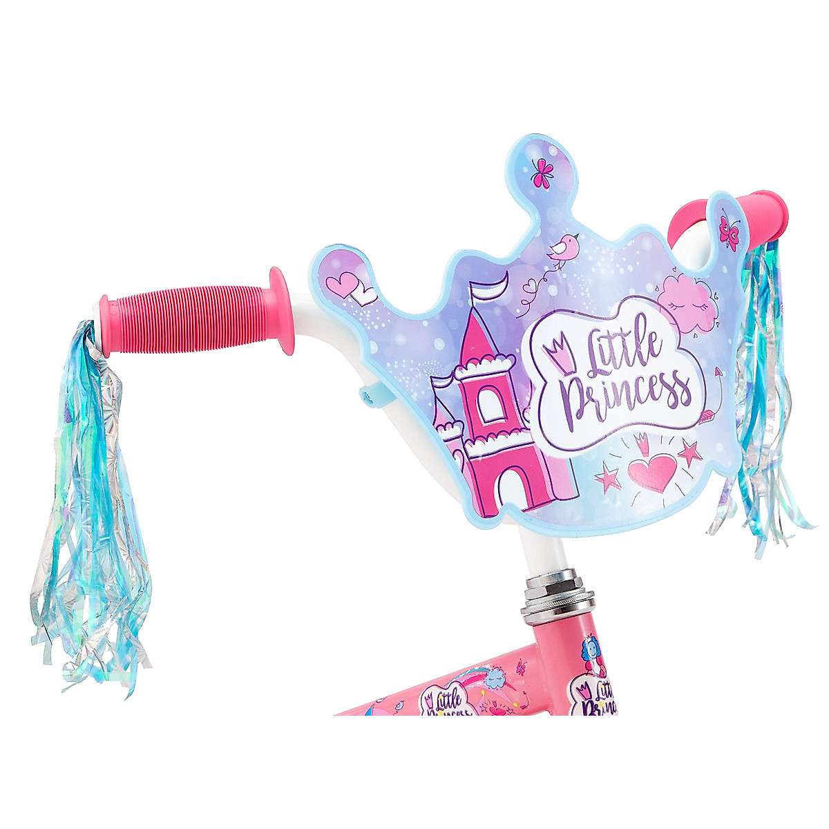 Pacific Princess Character Kids Bike, 12-Inch Wheels, Ages 3-5 Years, Coaster Brakes, Adjustable Seat, Pink, One Size