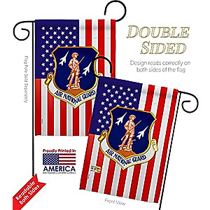US MILITARY U.S. Airforces USAF Air National Guard Flag Armed Forces Official Lawn Decoration Gift House Garden Yard Banner United State American Military Veteran, 12" x 18.5 Made in USA