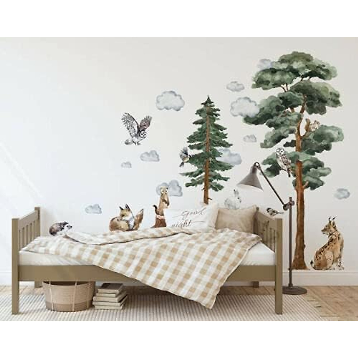 Woodland Forest Animals Big Wall Stickers Nursery Decoration Bedroom Removable Decals
