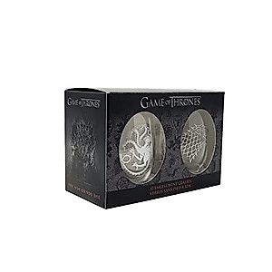 Game of Thrones Collectible Wine Glass Set (House Stark & House Targaryen)