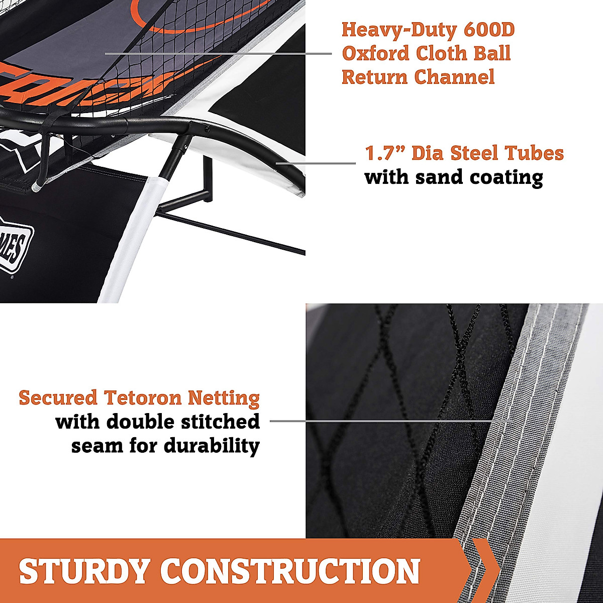 Hall of Games 2 Player Arcade Basketball Game, Black/Grey