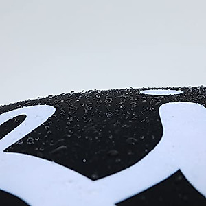 BOYSUM Patio Pillow Cover Outdoor/Indoor Waterproof Lumbar Pillow Covers Set of 2 Black Throw Pillow Case for Furniture Porch, 12x20 Inch(Sit & Stay)