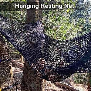 Jalunth Kids Playground Play Safety Net - Climbing Cargo Net Treehouse Accessories Outdoor Equipment Set Double Layers Heavy Duty Backyard Net Bridge for Tree House Tree Fort Back Yard (14.5' x 9.8')