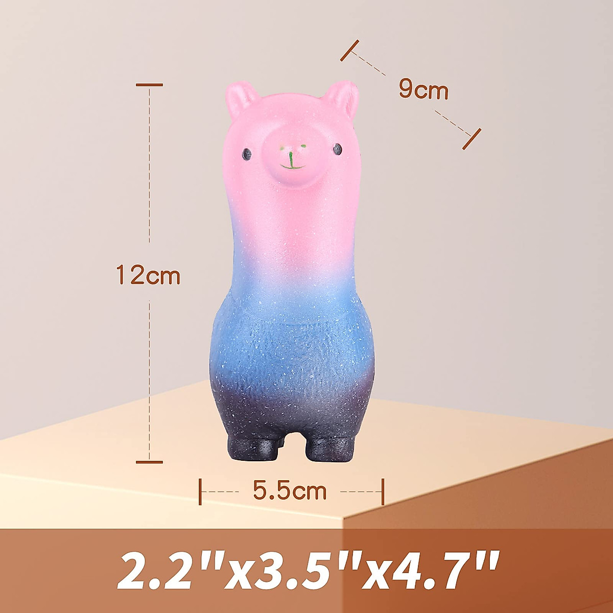 Anboor 4.7" Squishies Alpaca Galaxy Slow Rising Kawaii Lamb Scented Soft Sheep Animal Squishies Toys