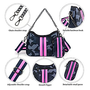 ORAD Small Shoulder Handbag, Neoprene Bag Crossbody Bag for Women Hobo Handbags Womens Crossbody Purse (Blue Camo)