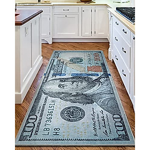 Well Woven Money Collection New Hundred Dollar Bill 2' x 5' Runner Rug