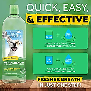 TropiClean Fresh Breath Original | Dog Oral Care Water Additive | Dog Breath Freshener Additive for Dental Health | VOHC Certified | Made in the USA | 33.8 oz.
